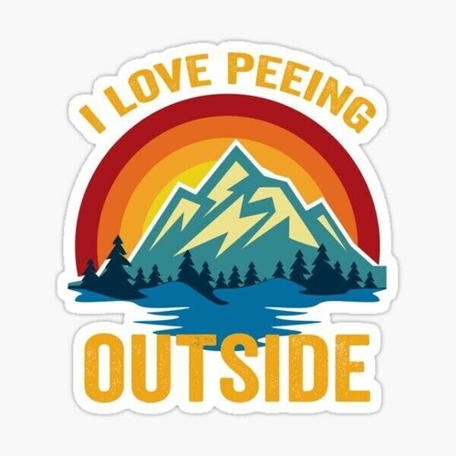 8 Inch I Love Peeing Outside Camping Decal Waterproof Fun Bumper Laptop ...
