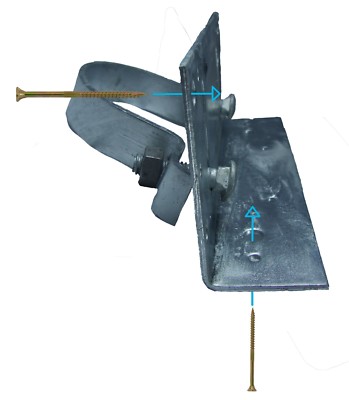 WOOD FENCE TO ROUND STEEL POST WOOD FENCE ADAPTER BRACKET: 1-7/8" & 2-3 ...