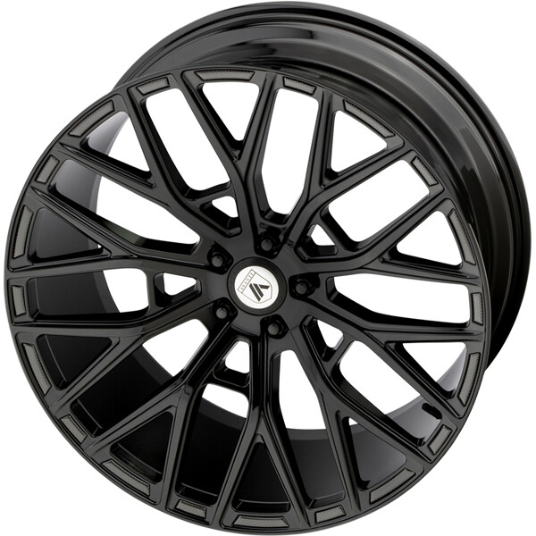 (Set of 4) Asanti ABL-21 Leo 20x8.5 5x112 +38mm Gloss Black Wheels Rims ...