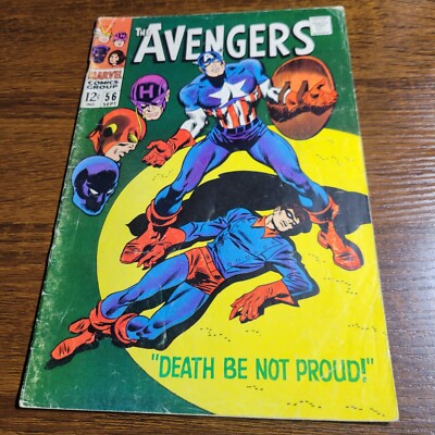 Avengers #56, volume 1. Origin of Captain America. Marvel comics key ...