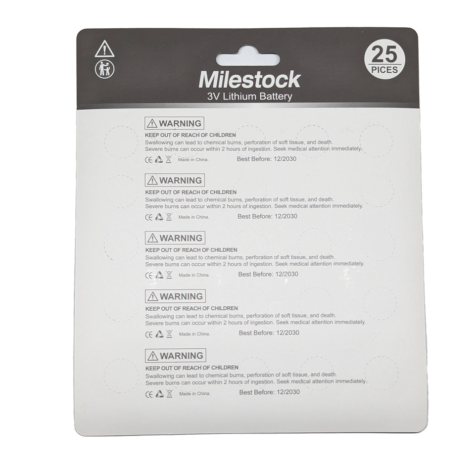 25-Pcs Button Battery Assortment CR1620 CR1632 CR2025 CR2032 CR2450 ...