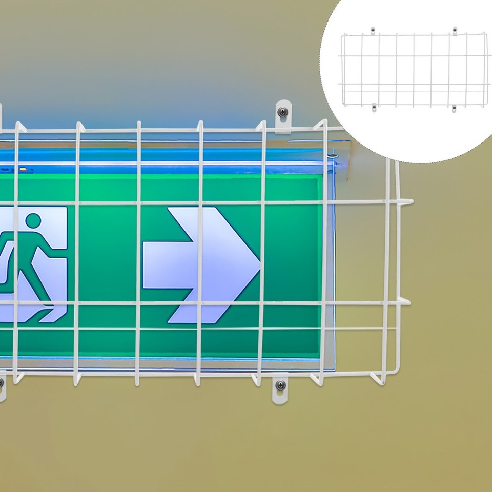 Exit Sign Guards That Stop Vandalism Emergency Lighting Protection Cage ...