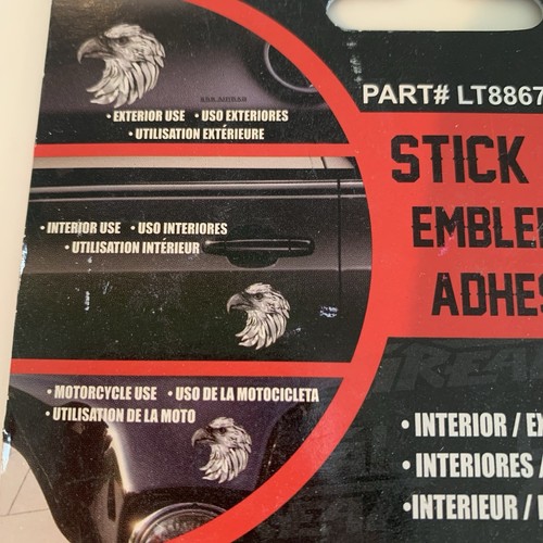 NEW LETHAL THREAT Eagle Head 3D Stick-On Emblem Auto Motorcycle Truck LT88675 | eBay