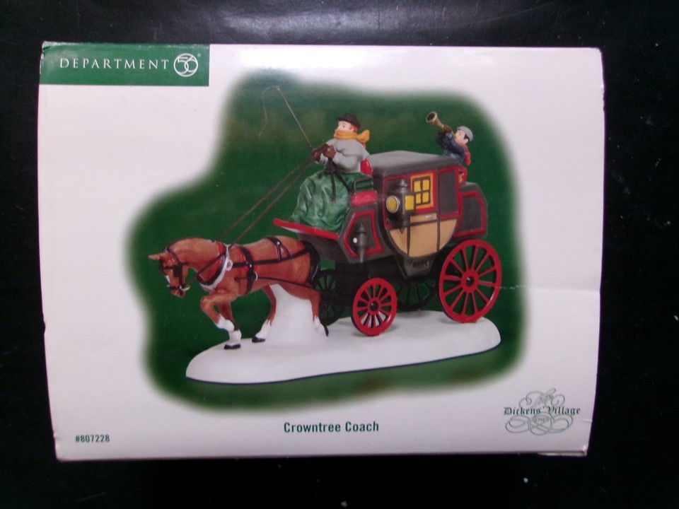Department 56 Dickens Village Series 2008 Crowntree Coach #807228 With ...