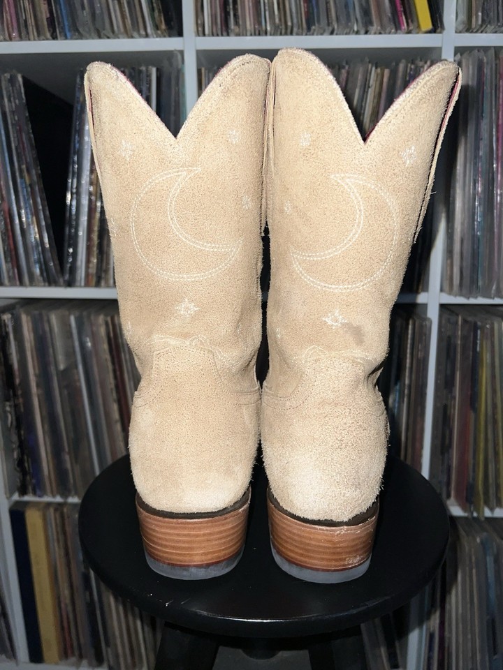 Chisos No. 1 - Roughout 10D WORN ONCE Men's Round Toe Cowboy Boot ...