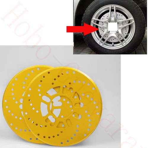 4X Yellow Aluminum Universal Car Racing Disc Decorative Brake Rotor ...