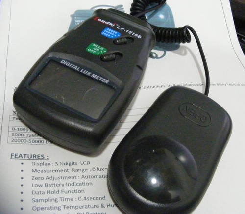 3-Range professional Ambient Light Intensity Meter; 1-50,000 Lux | eBay