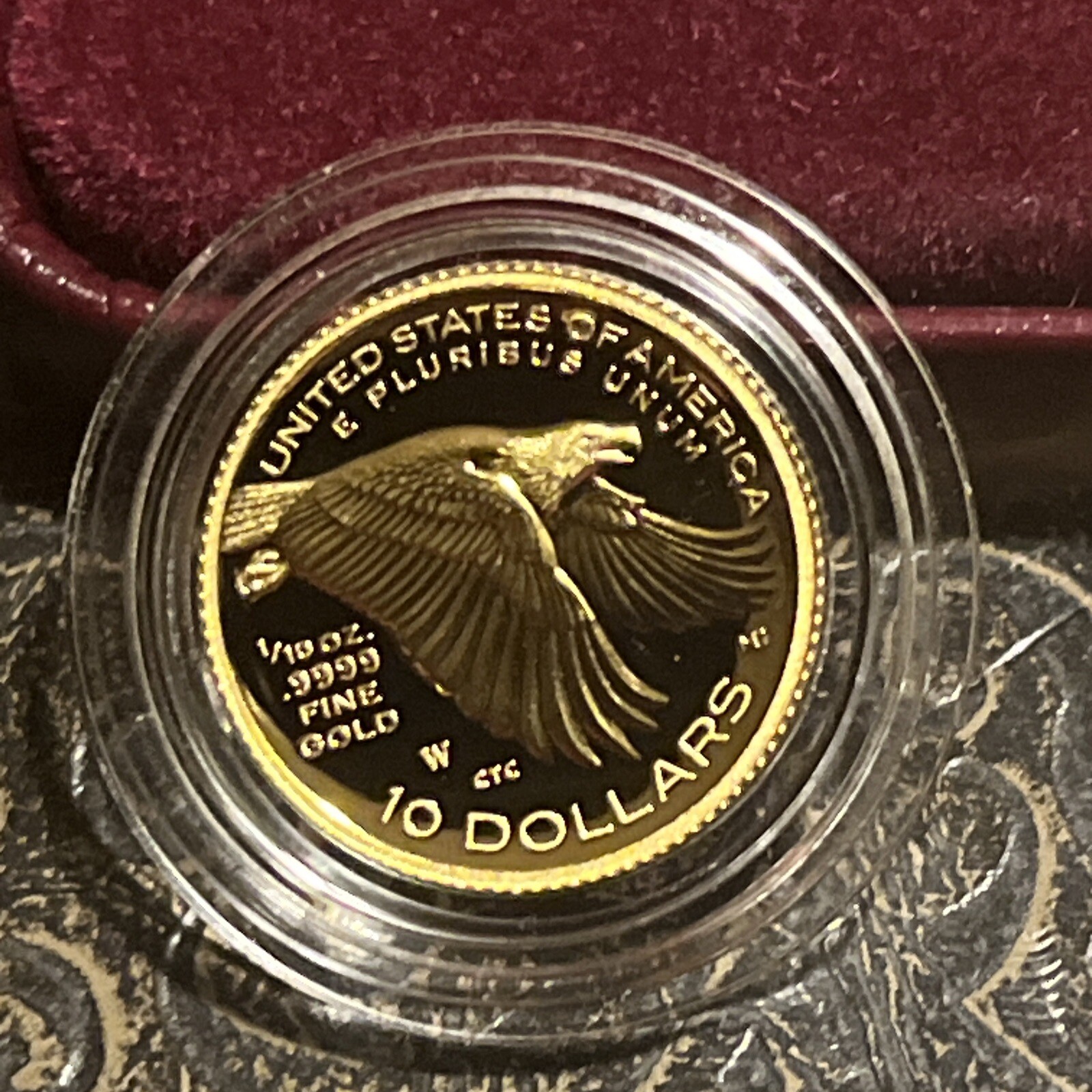 2018-W $10 GOLD LIBERTY COIN - PROOF 1/10 OZ GOLD COIN W Cert Of ...
