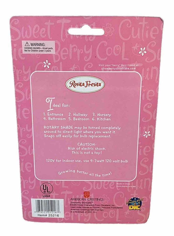 Strawberry Shortcake Night Light (Rosita Fresita) | eBay