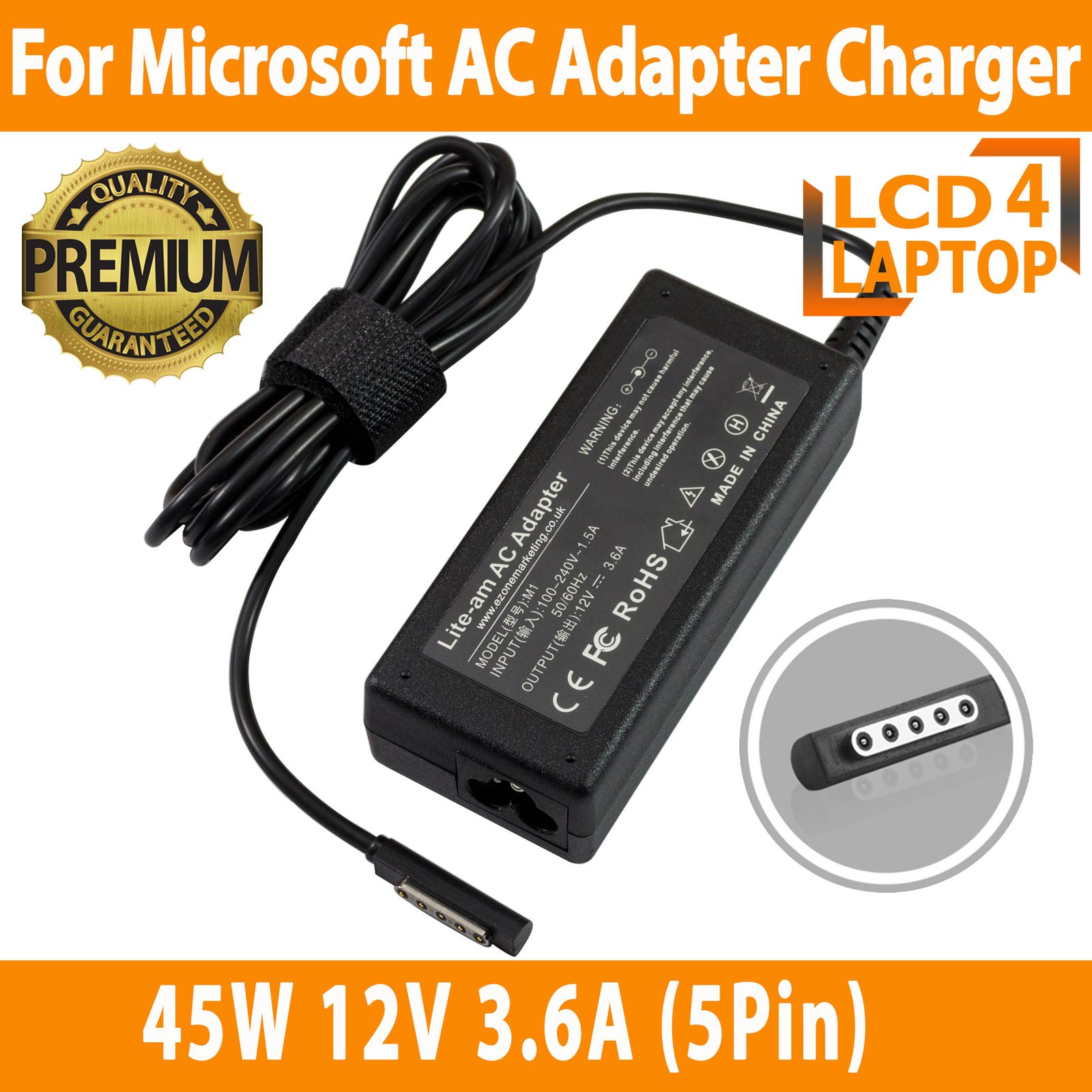 For Microsoft Surface RT Windows 64GB Model 1516 Tablet PC Charger AC ...