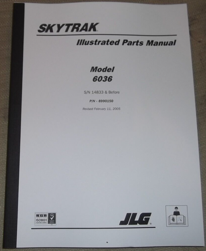 SKYTRAK 6036 TELEHANDLER FORKLIFT MOVER PARTS MANUAL BOOK S/N 14833 ...