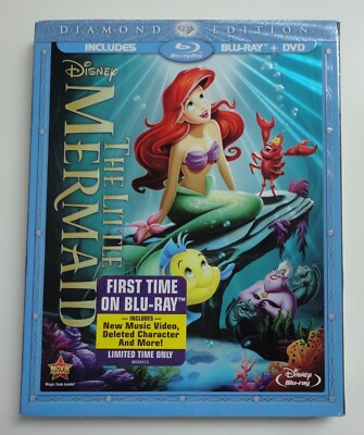 Disney The Little Mermaid Diamond Edition Blu-Ray + DVD w/ Slip Case ...