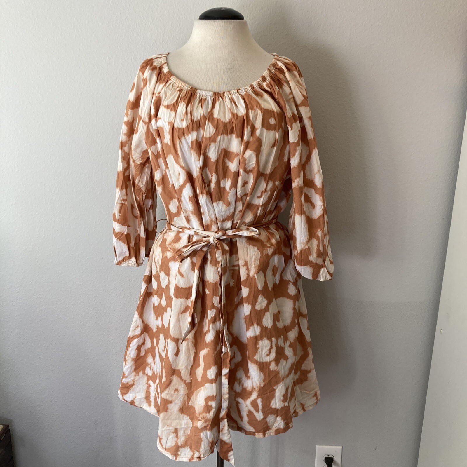 Elizabeth & James Rust Orange Tie Dye Dress XXL - Gem