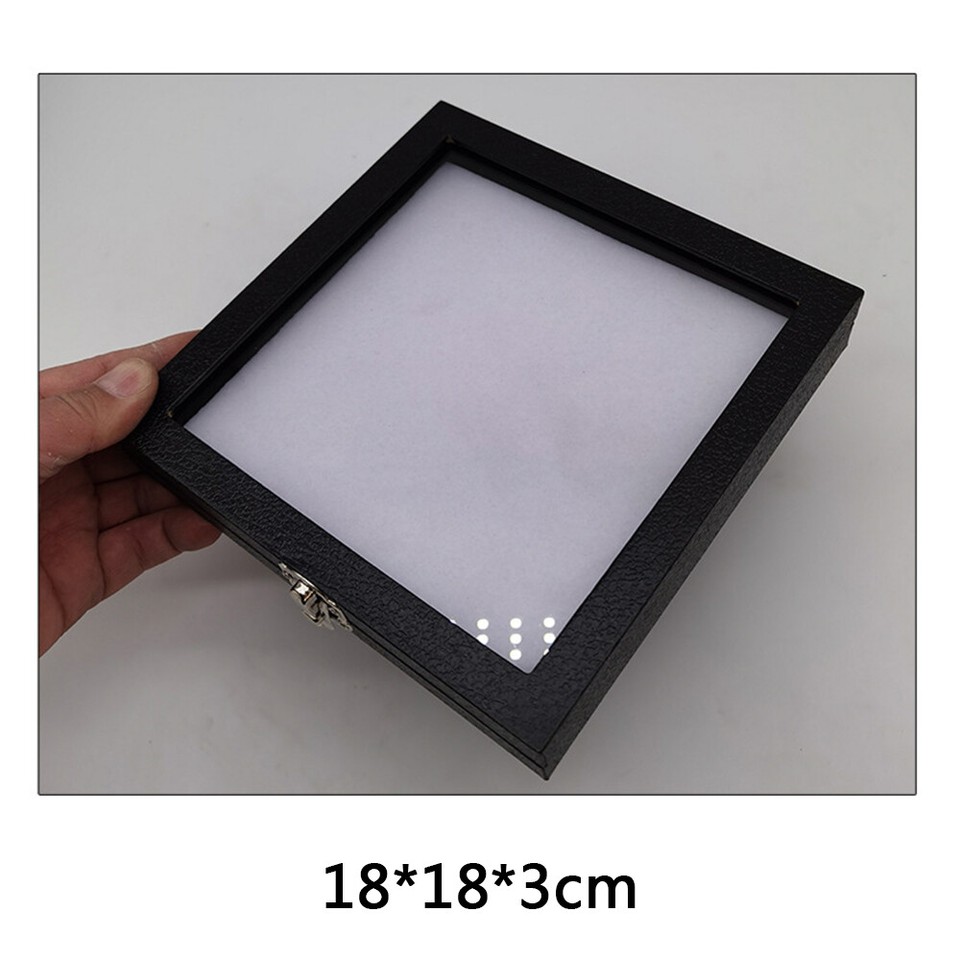 Loose Diamond Leather Storage Gem Glass Lid Gemstone Gems Display ...