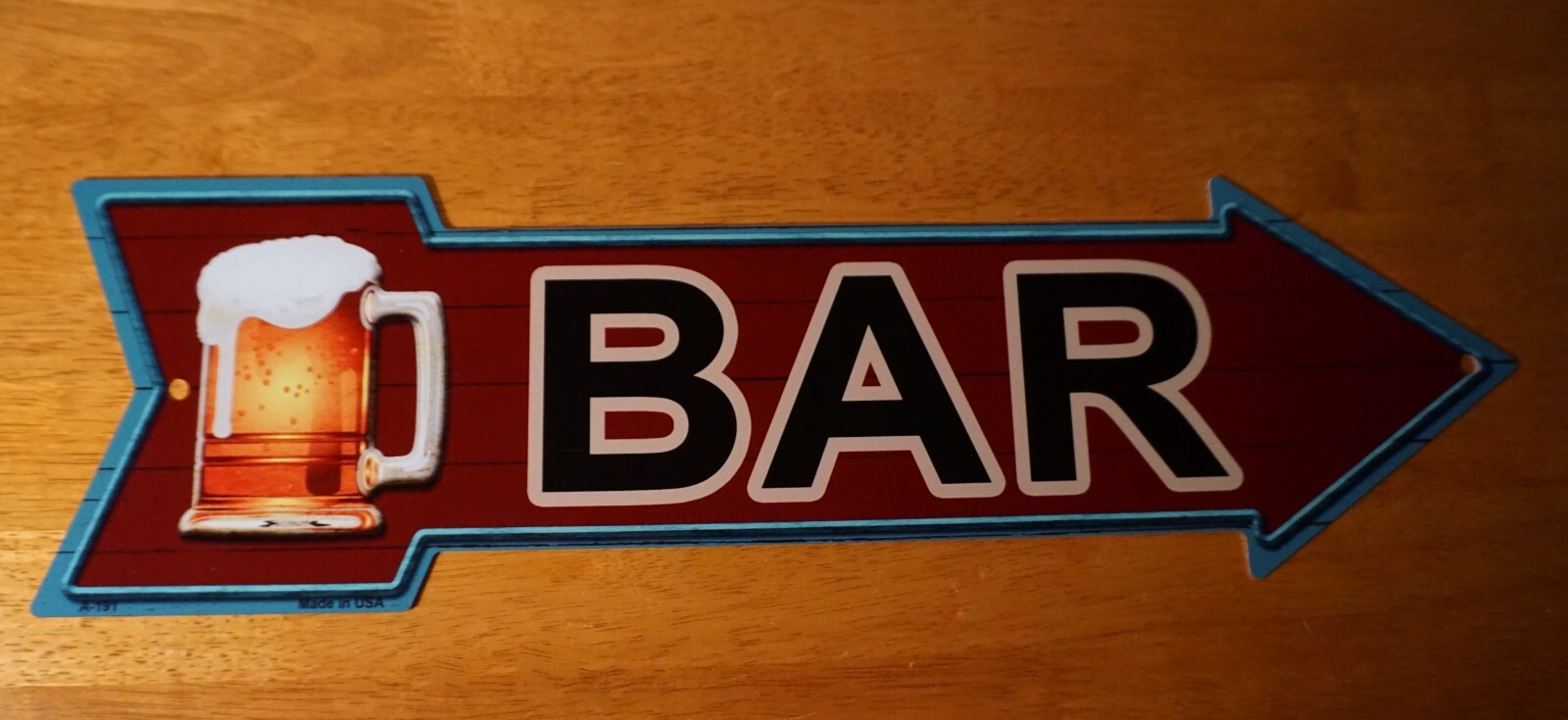 Rustic Bar Metal Arrow Street Sign Beer Mug Pub Tavern Restaurant Home ...