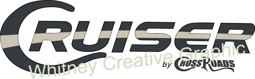 "CRUISER" By Crossroads RV LOGO Graphic decal lettering Made Fresh 37.5 ...