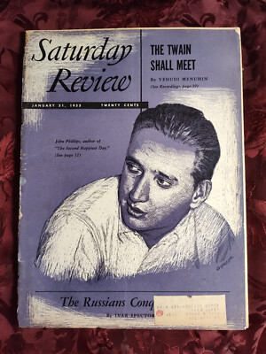 Saturday Review January 31 1953 JOHN PHILLIPS YEHUDI MENUHIN IVAR ...