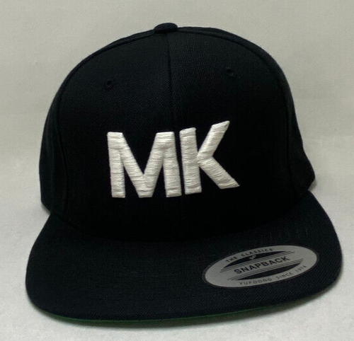 MK Logo MLK Martin Luther King Jr. Black Cap FlexFit Yupoong Hat ...