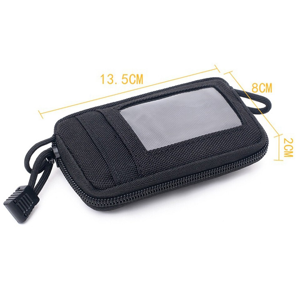 Tactical Molle Pouch Key EDC Wallet Coin ID Card Bag Hiking Money Waist ...