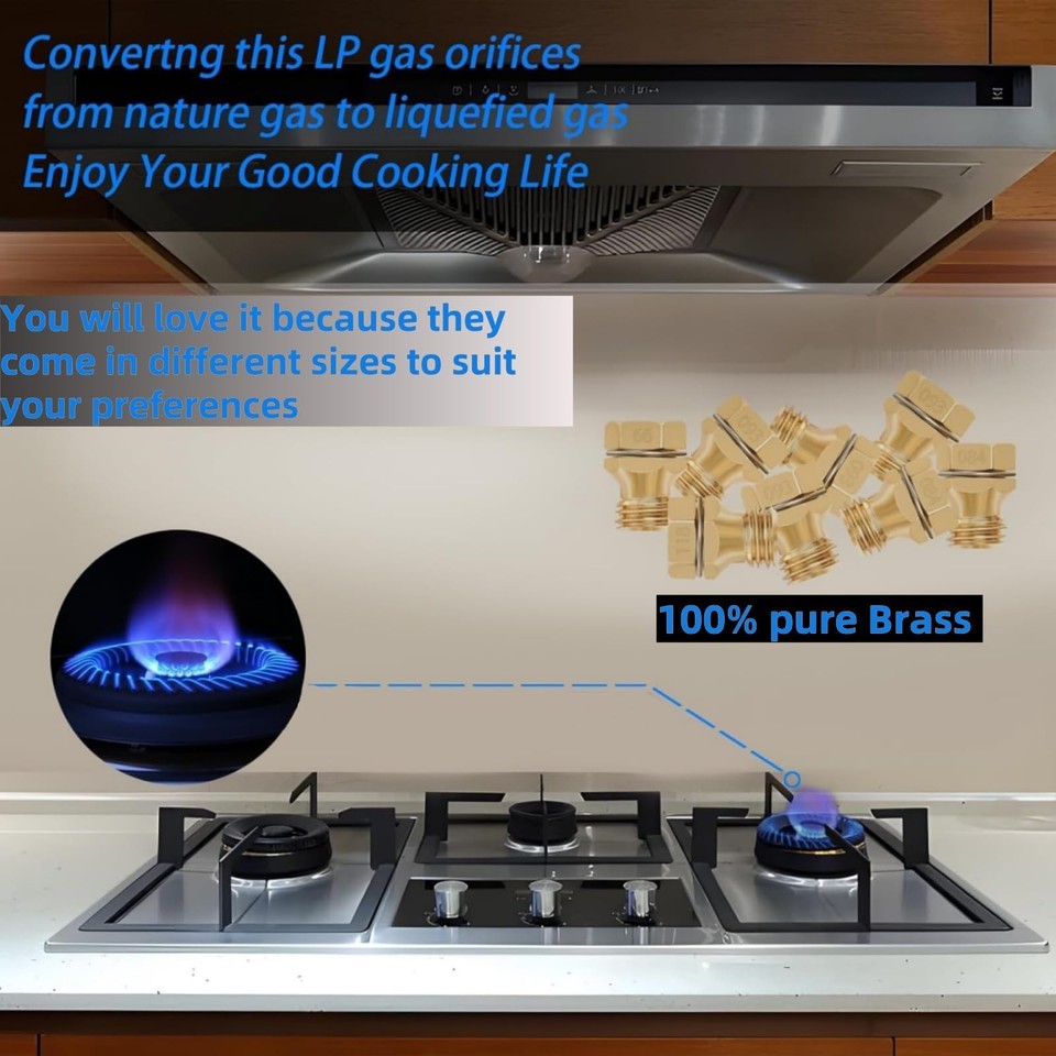 GRLP4 LP Gas Conversion Kit – 12-Piece Brass Propane Orifice Nozzles ...