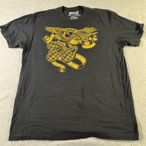Rogue American Shirt Mens XL Black Eagle Grenade Graphic Tee Built In ...