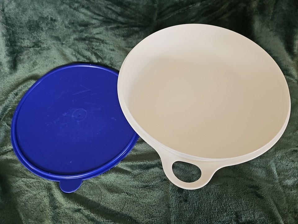 Blue Vintage Tupperware-Big Bowl & Lid, Steam Cooker, Canister And Mini ...