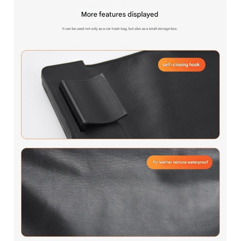 Car Garbage Bag Hanging Magnet Storage Pocket Vehicle Rubbish Bin ...