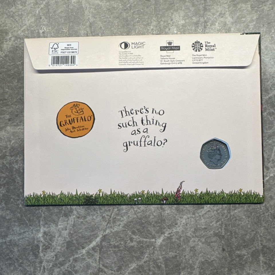 The Gruffalo 2019 50p Fifty Pence Coin + 4 Stamps - Royal Mail Ltd ...