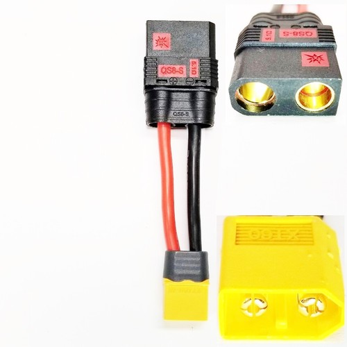 RCP-QS8 (2) QS8 FEMALE TO XT60 MALE ANTI SPARK ADAPTERS | eBay