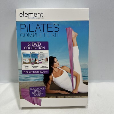 Element Pilates Complete Kit Collection (3 Discs, DVD) Individual Cases ...
