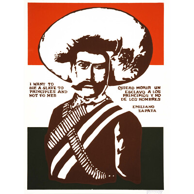 PROPAGANDA POLITICAL MEXICO ZAPATA REVOLUTIONARY MARTYR NEW FINE ART ...