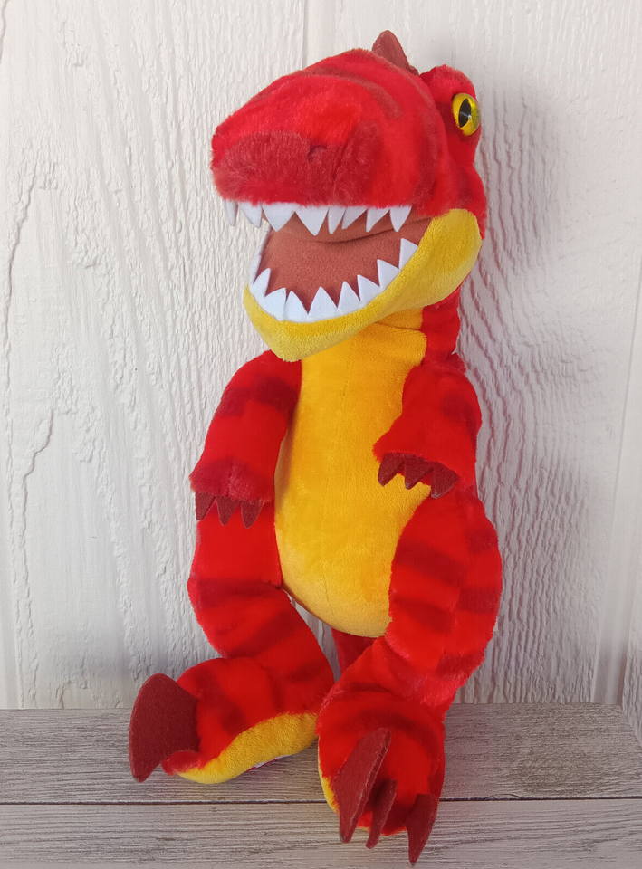 Red Dinosaur Build a Bear T Rex Velociraptor Raptor 19" Plush Stuffed ...
