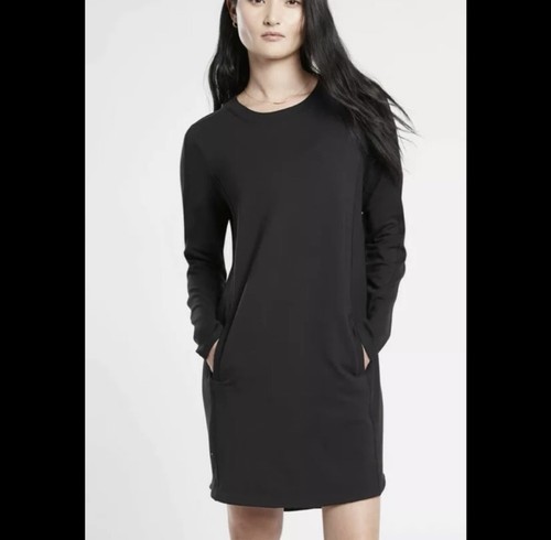 Athleta Balance Dress Size m Medium Black Pockets Soft Stretchy Women’s ...