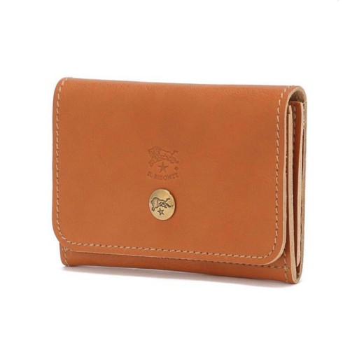 IL BISONTE card case Leather Brown | eBay