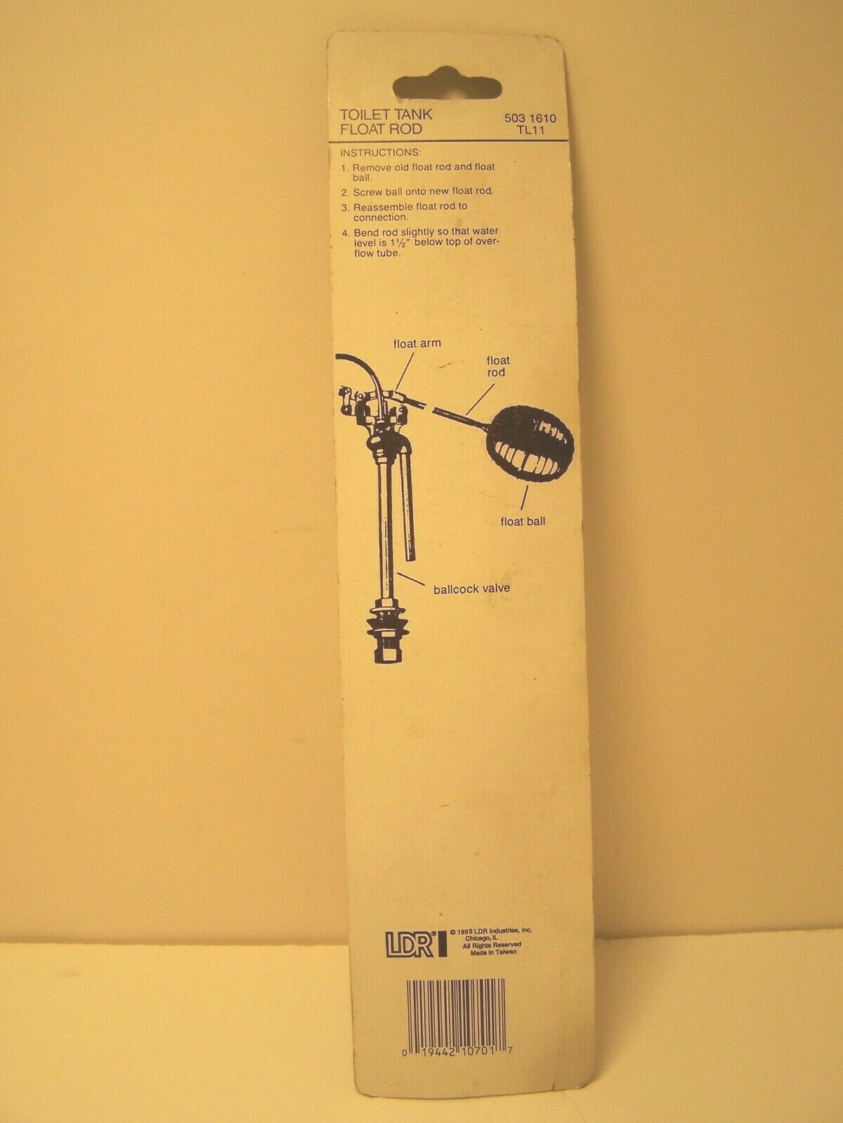 LDR Toilet Tank Float Rod TL11 Fits all Toilet Tank Ballcock Valves ...