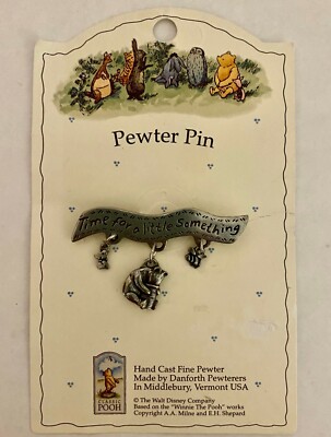 Danforth Pewter Disney Classic Pooh, Bee, & Flower Dangle Brooch Pin | eBay