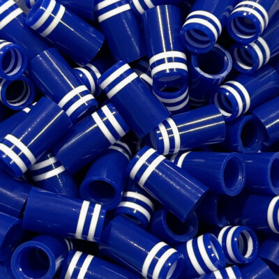 (12) Premium Quality Iron Ferrules Blue w/ Double White Rings 1” | eBay