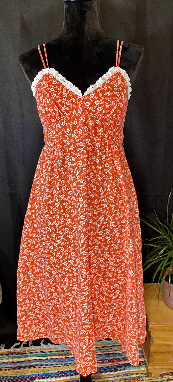 Vintage 1960s Sundress Liberty House By Nalii Honolulu Orange Prairie ...