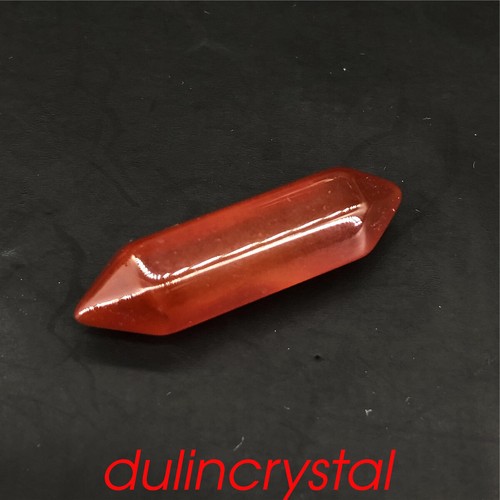 10x Natural red agate obelisk quartz crystal wand double point healing ...
