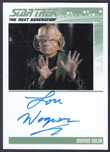 STAR TREK TNG PORTFOLIO PRINTS S1 AUTOGRAPH LOU WAGNER AS DAIMON SOLOK ...