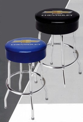 Chevy Chevrolet Gold Bowtie Emblem Shop Counter Bar Stool Stools | eBay