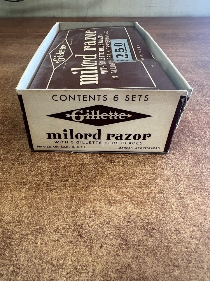 Gillette Milord Safety Razor Shipping Box Store Display | eBay