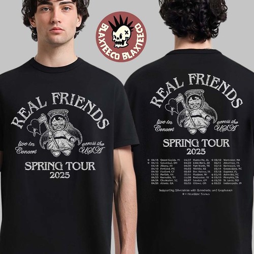 Real Friends Band Spring Tour 2025 Live In Concert T-Shirt | eBay