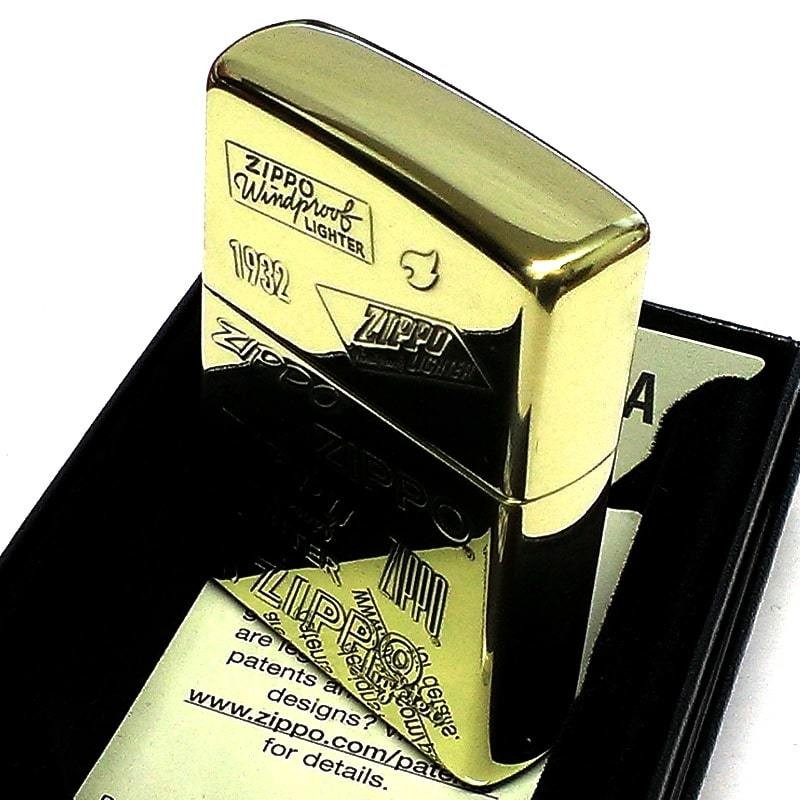 Zippo Logo Gold Double Sided Brass Oxidized Finish Etched Lighter Used ...