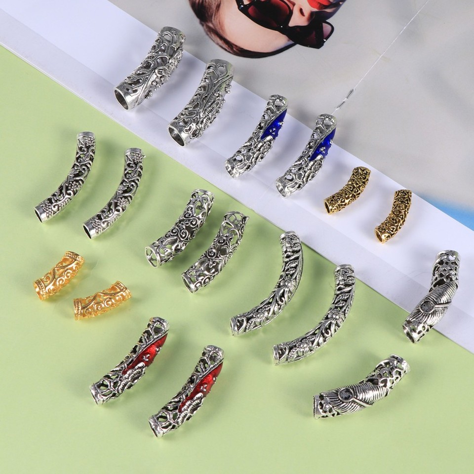 18 Pcs Metal Dreadlocks Hair Braid Beads Hair Decoration Jewelry for ...