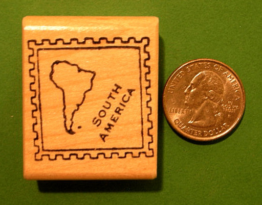 Country and Continent Passport Stamp Frame Rubber Stamps, wood mtd ...