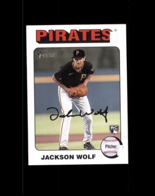 2024 Topps Heritage White Boarder SP #216 Jackson Wolf RC Pirates | eBay