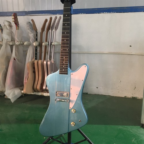 Solid Metallic Blue Electric Guitar Mahogany Neck&Body H Pickup Fixed ...