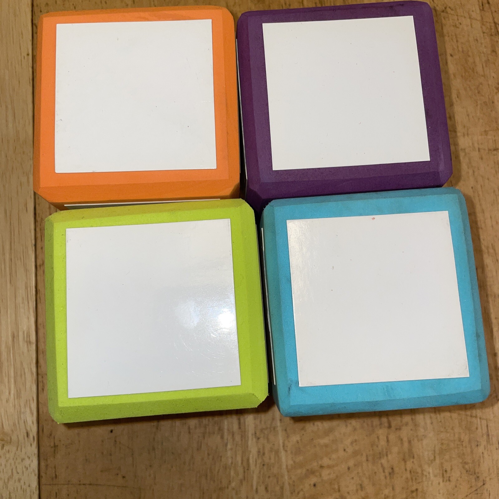 Mind Sparks Dry Erase Blocks, Assorted Colors, 3" x 3", 4 Blocks Per ...