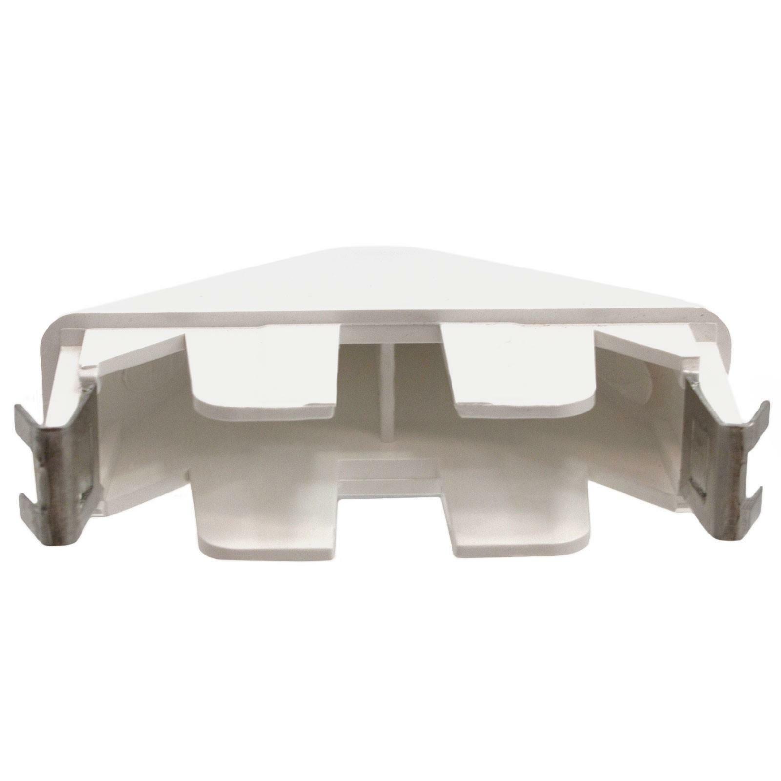 White 7/8 Inch x 3 Inch Vinyl Sharp Point Picket Fence Caps Pack of 6 ...